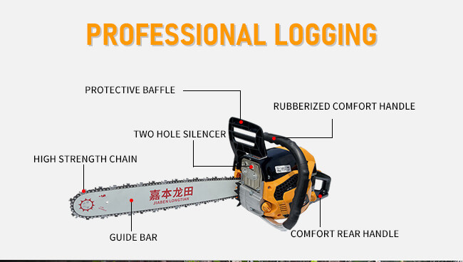 58CC 2 Strokes Wood Cutting Machine Big Gasoline Chainsaw